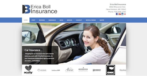 Our New Website! - Erica Boll Insurance - New Holstein, WI